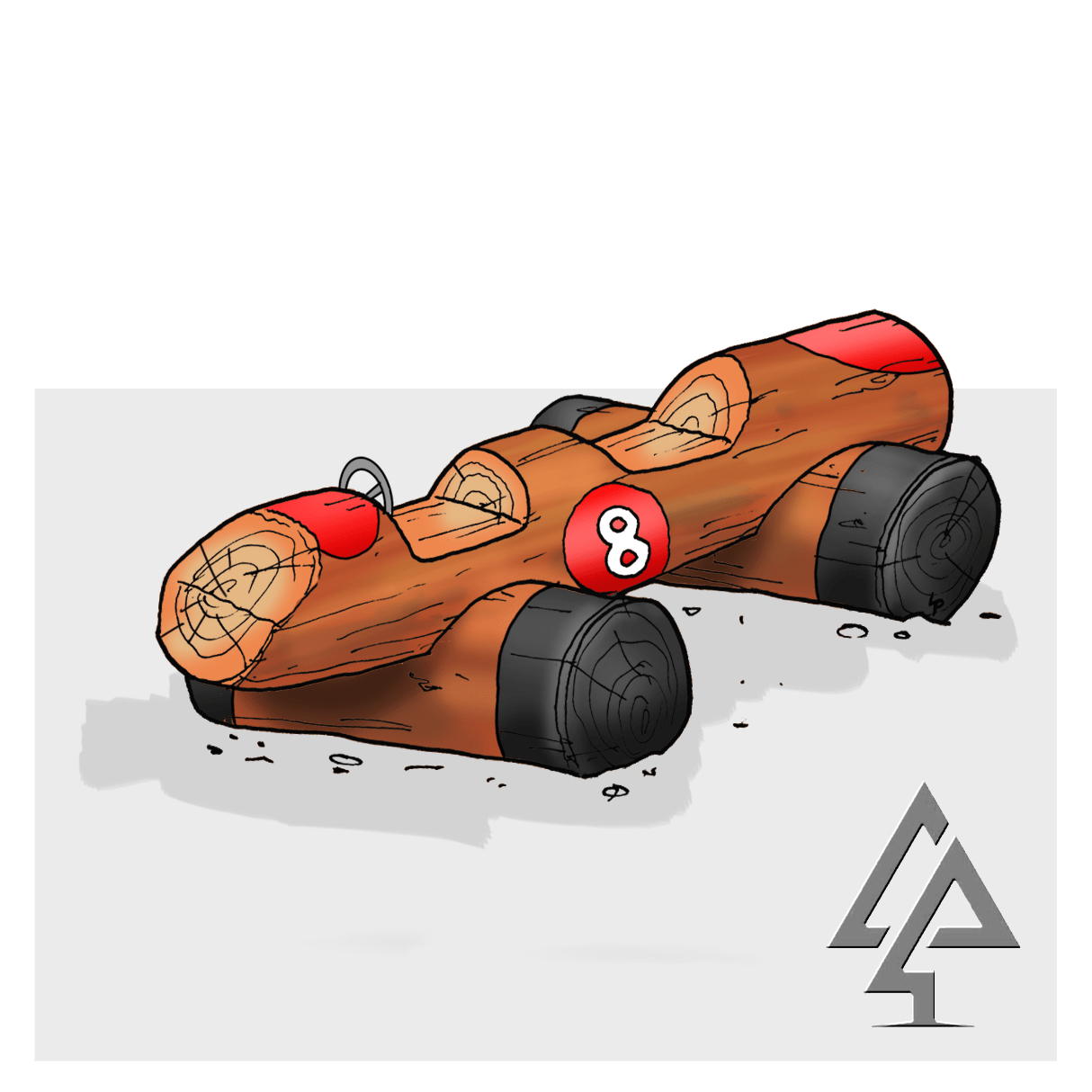 Log Race Car Play WA | Hand-Carved Racing Fun | VRI