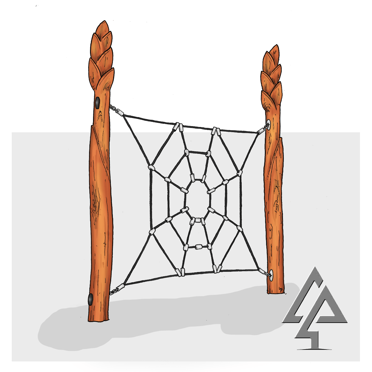 Carved Pole Spider Web WA | Artistic Climbing Fun | VRI